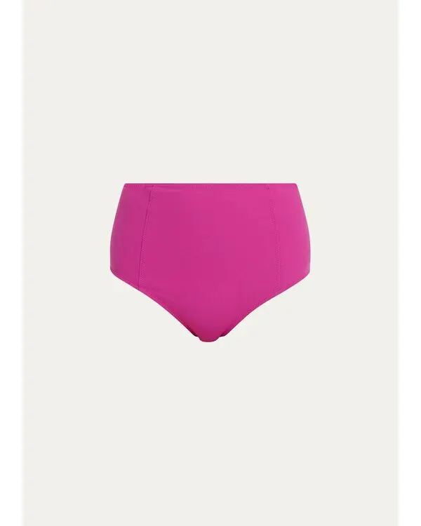 Ulla Johnson Zahara High-waist Bikini Bottom - Plum