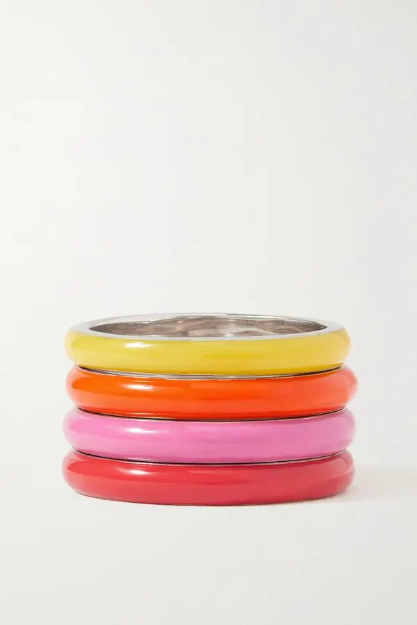 Fry Powers The Warm Set Unicorn Rainbow Rings - Red