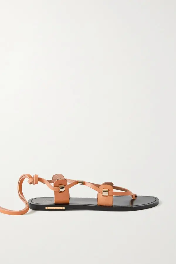 Isabel Marant Anil Leather Sandals - Brown