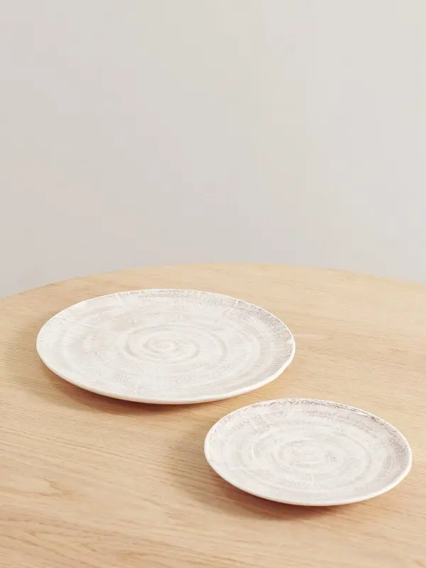 Brunello Cucinelli Glazed Ceramic Plate Set - Neutrals