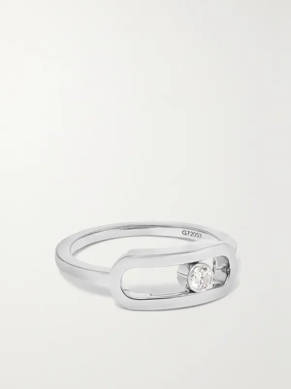 Messika Move Uno 18-karat Diamond Ring - Silver