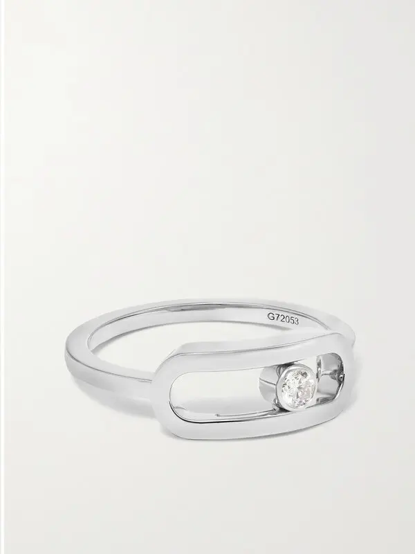 Messika Move Uno 18-karat Diamond Ring - Silver