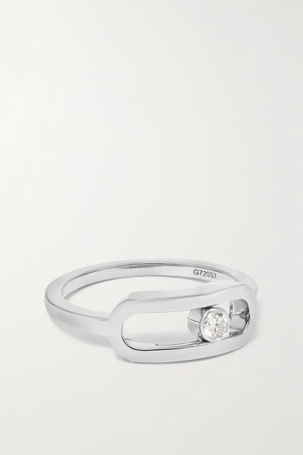 Messika Move Uno 18-karat Diamond Ring - White Gold