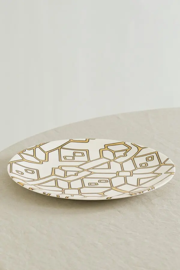 NIMEROLOGY Here Comes The Sun 31cm -plated Bone China Charger Plate