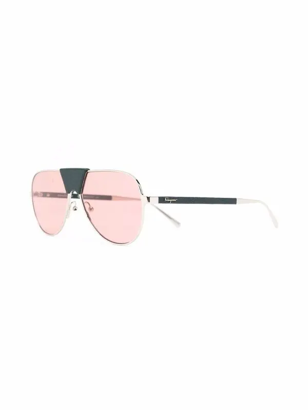 FERRAGAMO Pilot-frame Sunglasses - Green