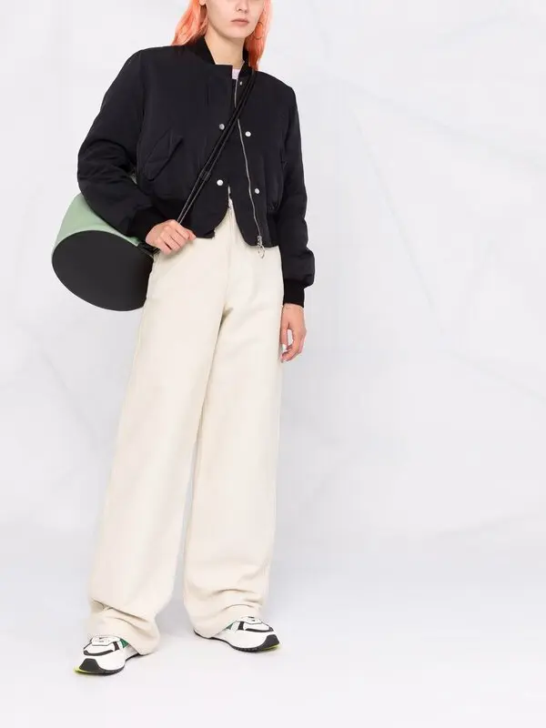 Off-White Embroidered Logo Bomber Jacket