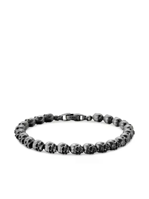 David Yurman Sterling Skull Bead Bracelet - Silver