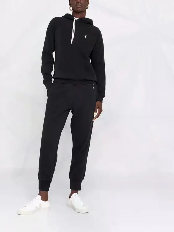 Polo Ralph Lauren Embroidered Logo Hoodie - Black