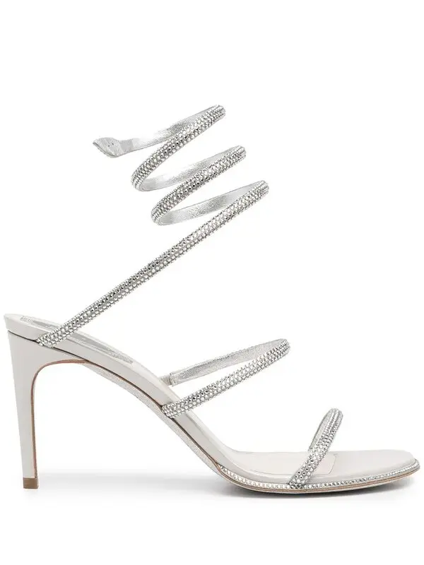Rene Caovilla Cleo Wrap Sandals - Silver