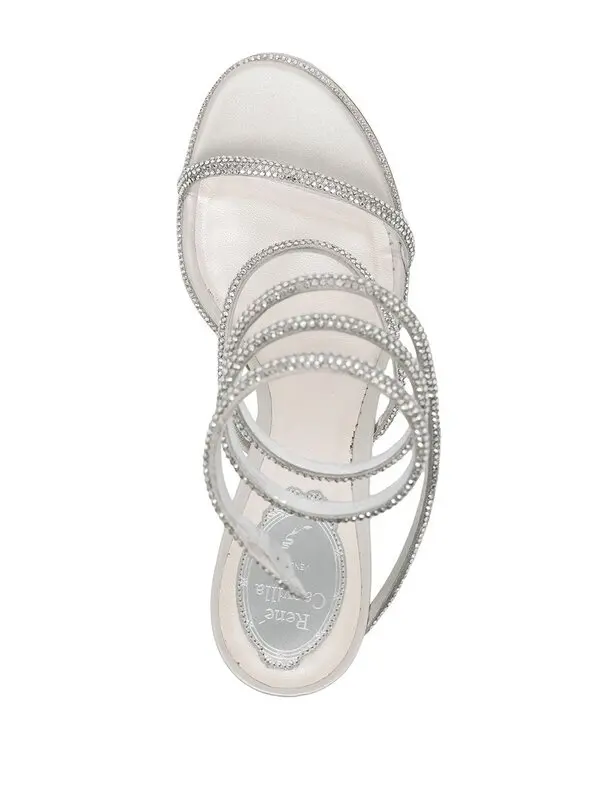 Rene Caovilla Cleo Wrap Sandals - Silver