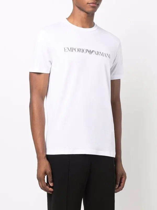 Emporio Armani Logo-print Cotton T-shirt - White