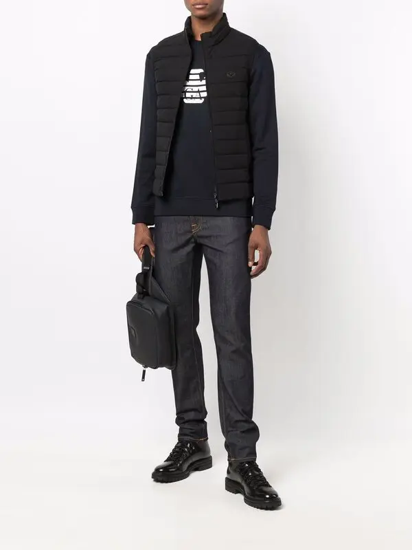 Emporio Armani Logo Print Crew Neck Sweatshirt