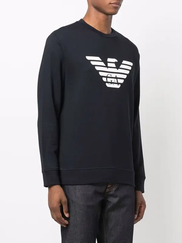 Emporio Armani Logo Print Crew Neck Sweatshirt