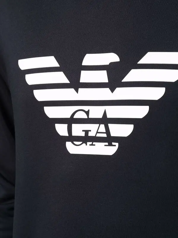 Emporio Armani Logo Print Crew Neck Sweatshirt