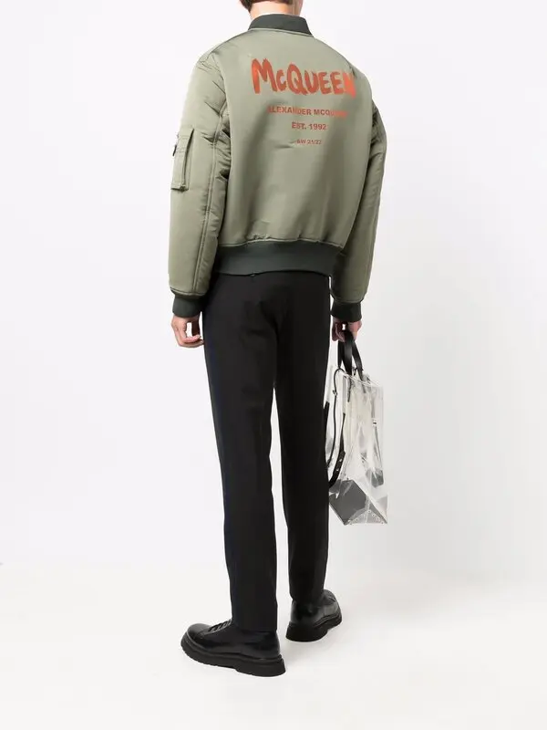 Alexander McQueen Logo-print Bomber Jacket