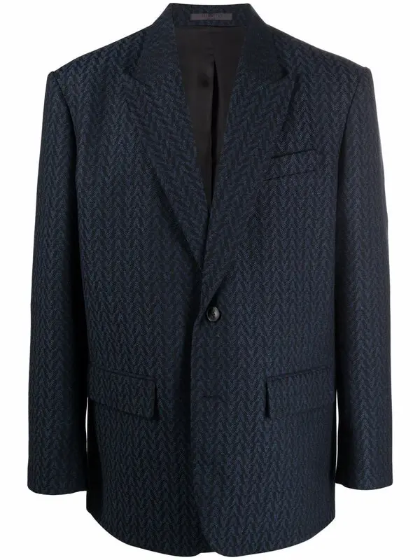 Valentino Garavani Pinstriped Suit Jacket - Blue