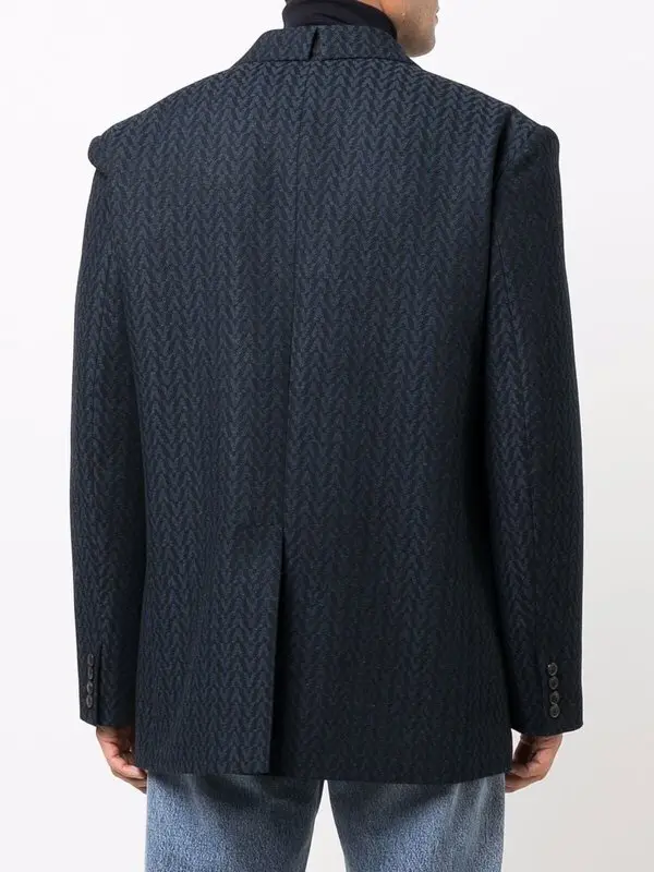 Valentino Garavani Pinstriped Suit Jacket - Blue