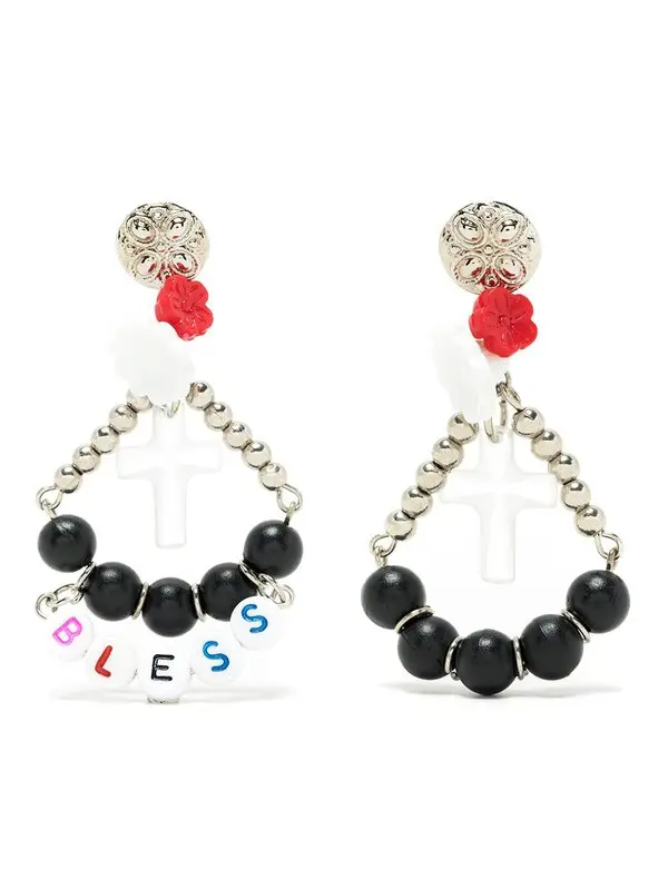 AMIR SLAMA BIJOUX Amir Slama Embellished Drop Earrings - Black