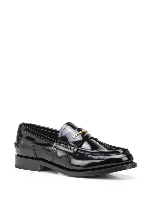 Alexander Wang Embossed-logo Loafers - Black