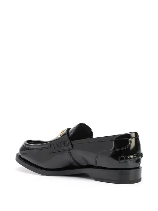 Alexander Wang Embossed-logo Loafers - Black