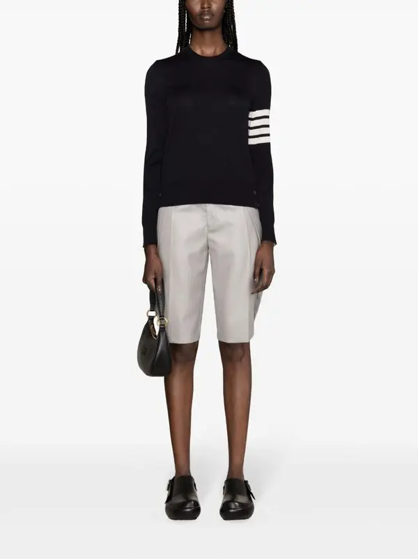 Thom Browne 4-bar Stripe Wool Jumper - Blue