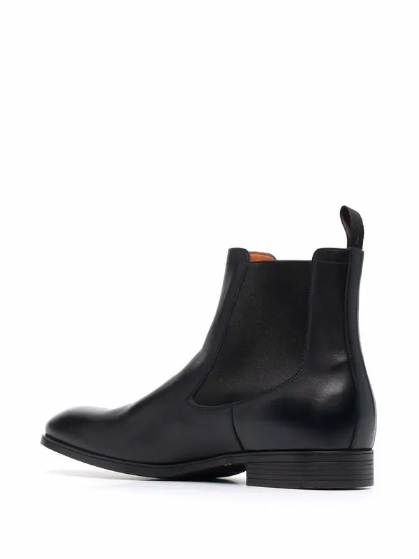 Santoni Leather Chelsea Boots