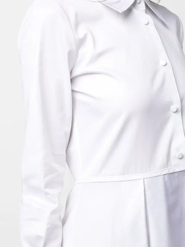 bishop sleeve white dress Odd People White Bishop Sleeve Studded Midi Dress