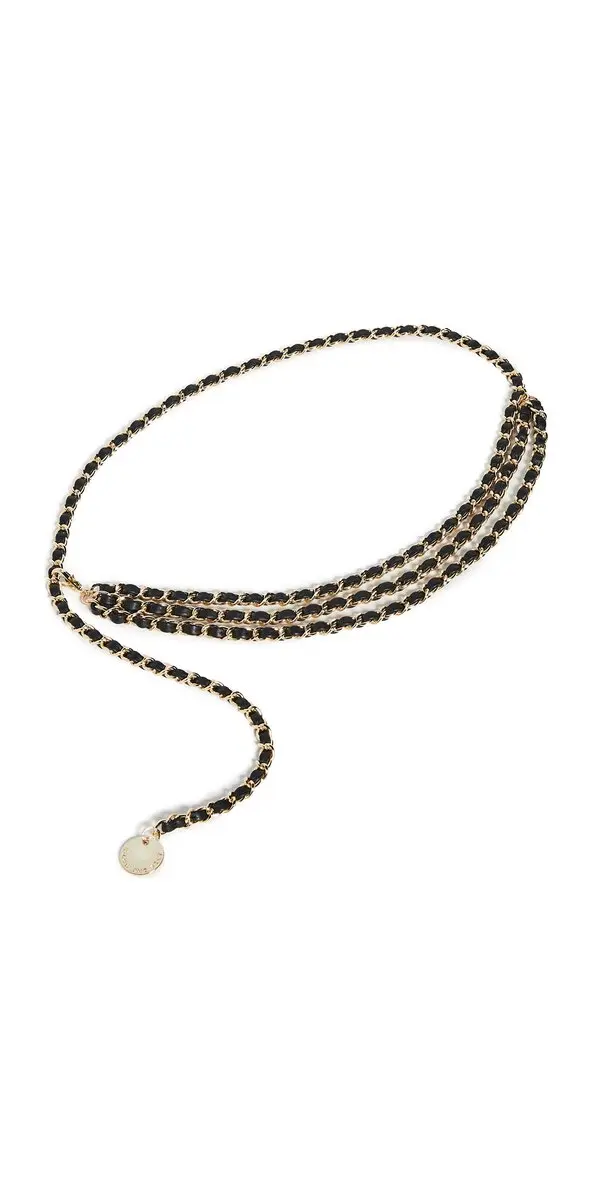 B-Low the Belt Gissel Mini Chain Belt Black and Gold Like New B-Low The Belt Gissel Mini Chain Belt | Anthropologie main image 4