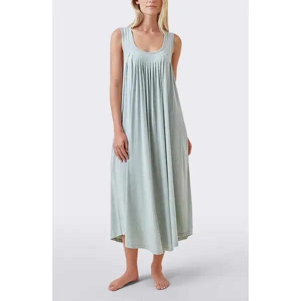 PAPINELLE Pleated Nightgown - Sage
