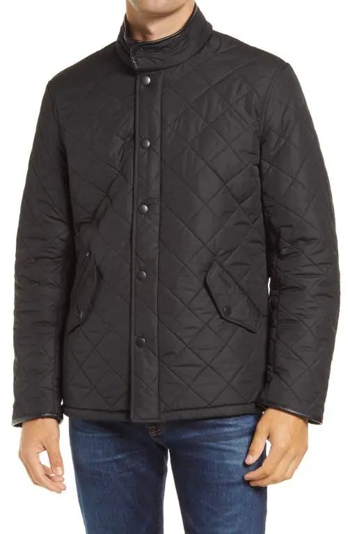 Barbour Powell Diamond Quilted Jacket - Black