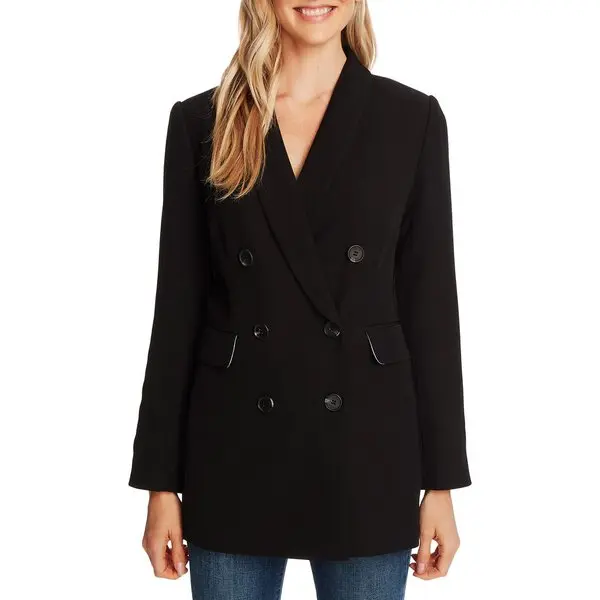 CECE DUPRAZ Double-breasted Twill Blazer
