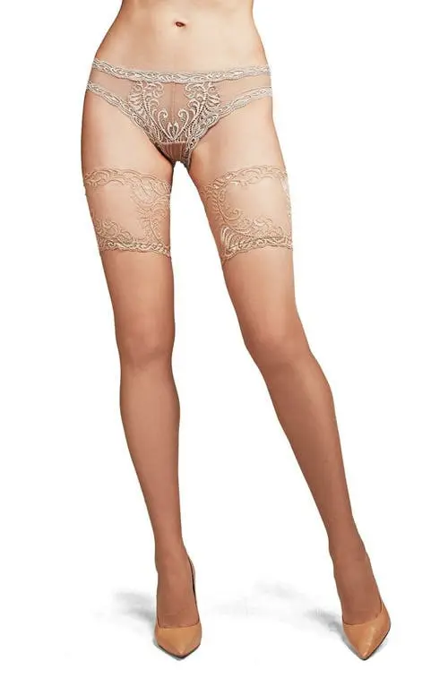Natori Feather Escape Stay-up Stockings - Nude
