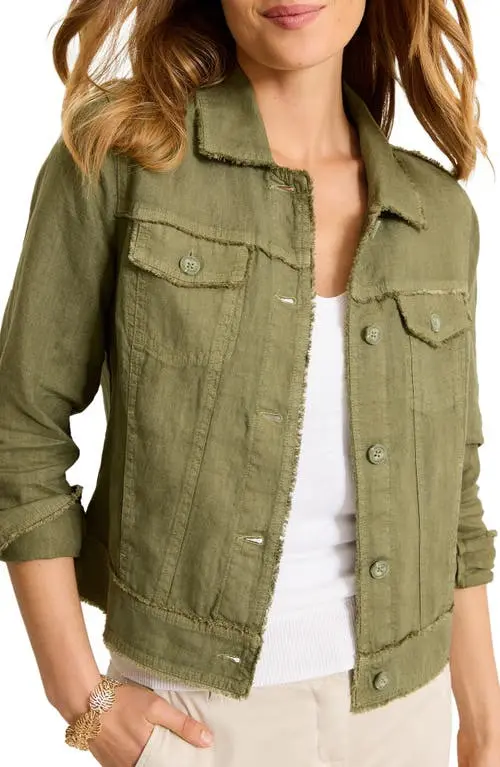 Tommy Bahama Two Palms Linen Jacket - Dk Fern