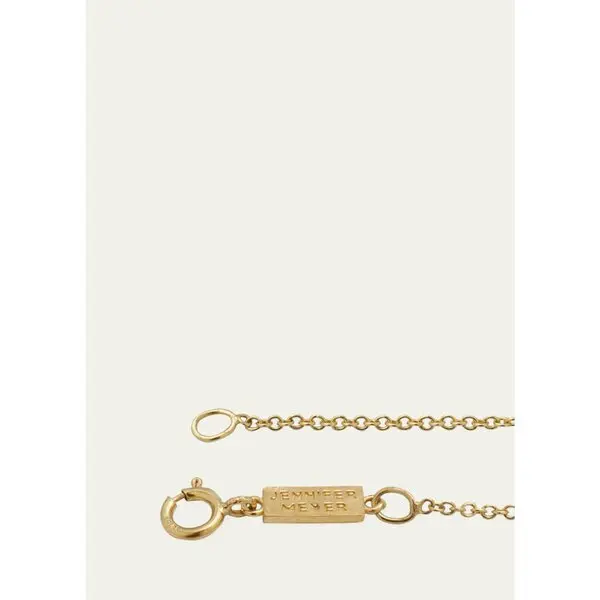 JENNIFER MEYER Large Open Heart Necklace - Emerald