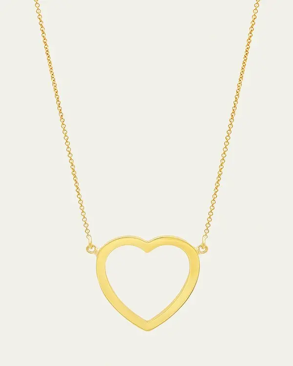 JENNIFER MEYER Large Open Heart Necklace - Gold