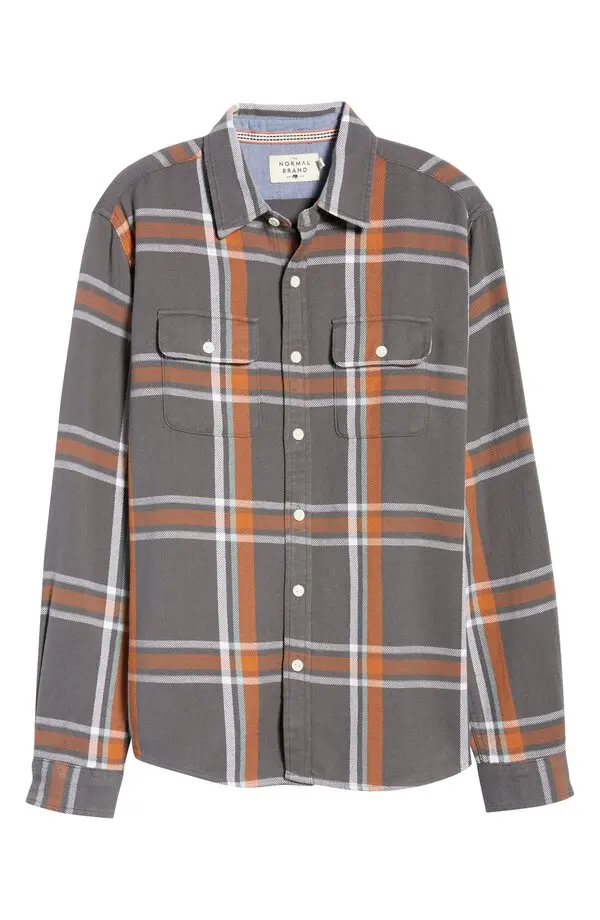 THE NORMAL BRAND Mountain Flannel Button-up Shirt