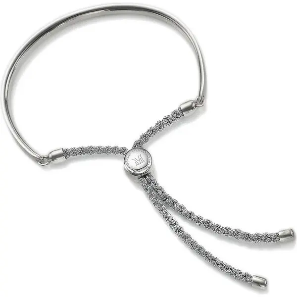 Monica Vinader Engravable Fiji Friendship Bracelet - Silver Metallic