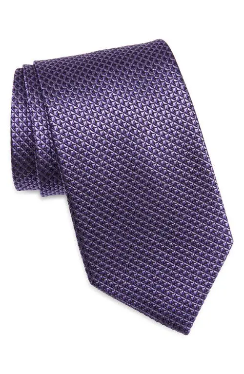 Nordstrom Solid Silk Neck Tie - Purple