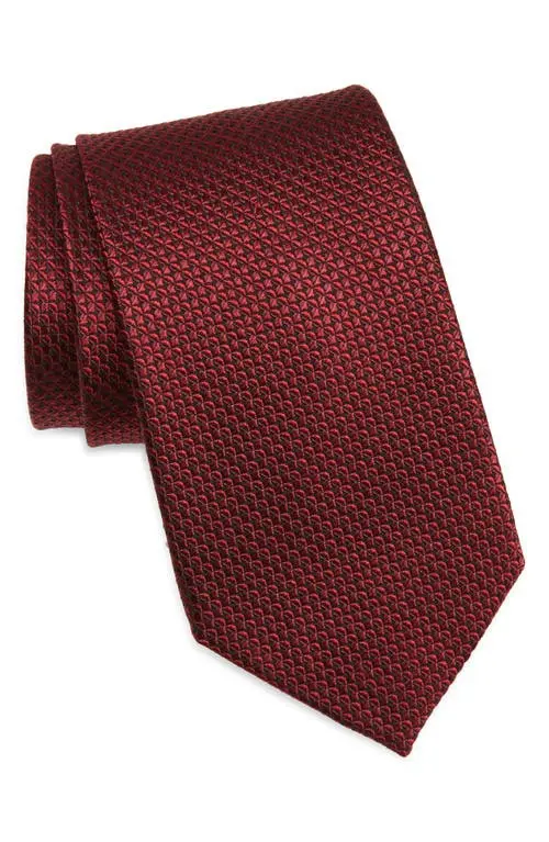 Nordstrom Solid Silk Neck Tie - Wine