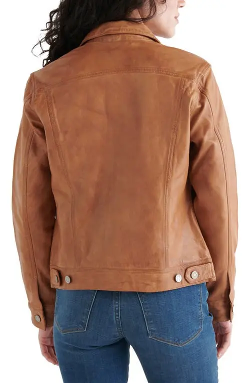 Lucky Brand Leather Trucker Jacket