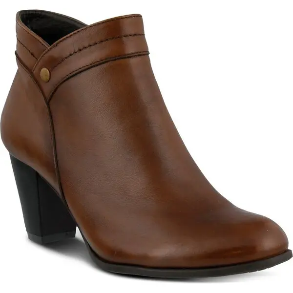 SPRING STEP SHOES Italia Bootie - Brown Leather