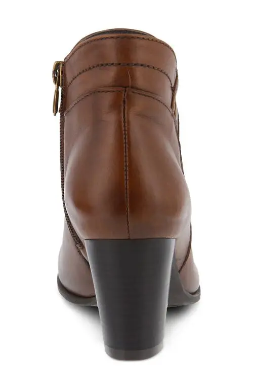 SPRING STEP SHOES Italia Bootie - Brown Leather