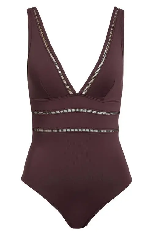 SEA LEVEL Spliced Plunge One-piece - Cocoa