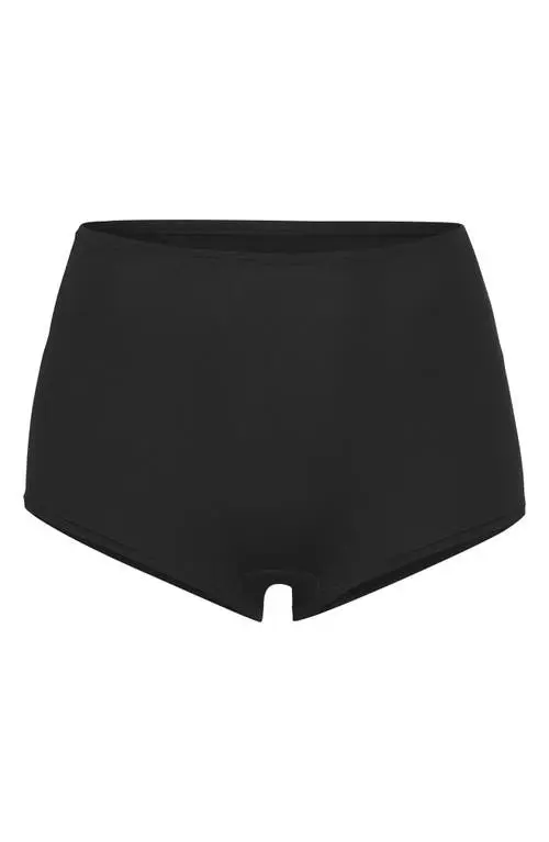 SKIMS Stretch Cotton Jersey Boyshorts - Soot