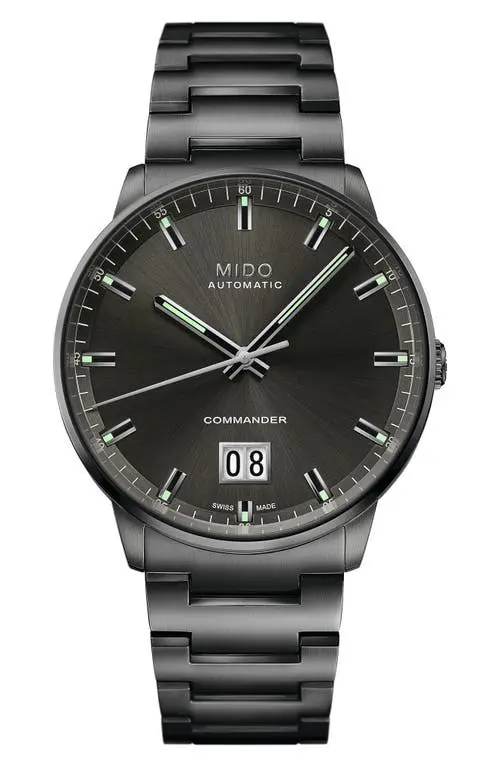 MIDO Commander Big Date Automatic Bracelet Watch - Black