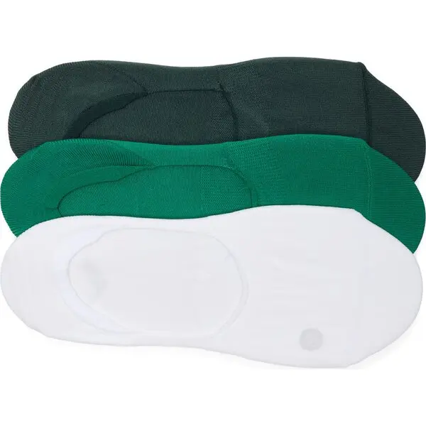 Zella Assorted 3-pack No-show Sock Liners - Green Glade