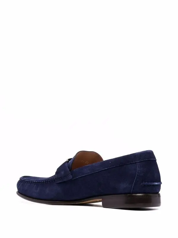 FERRAGAMO Logo-plaque Loafers - Blue