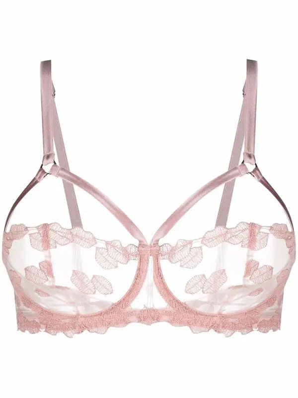 FLEUR OF ENGLAND Valentina Strap Balcony Bra - Pink