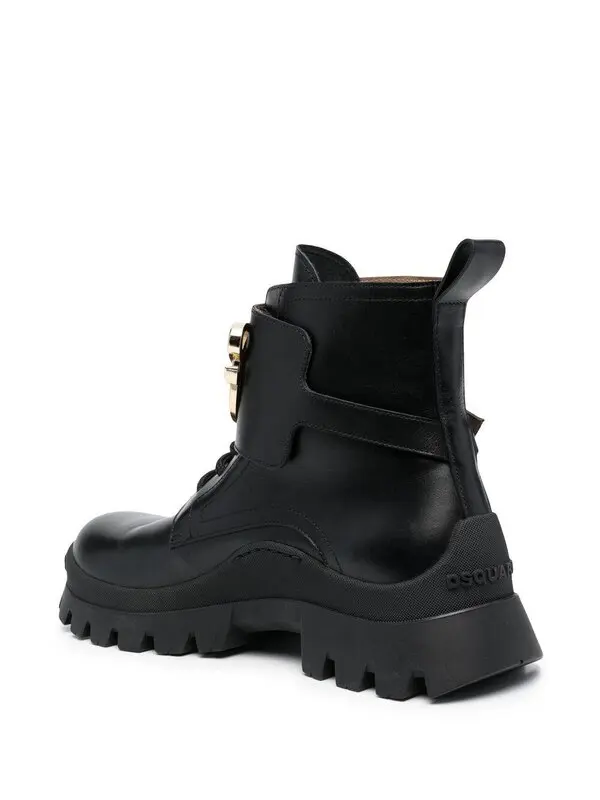 Dsquared2 Logo Plaque Ankle Boots
