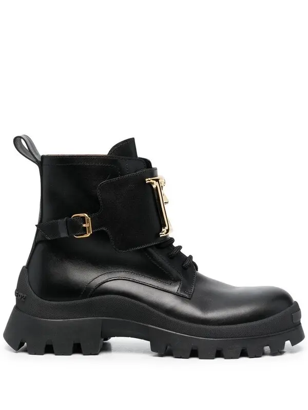 Dsquared2 Logo Plaque Ankle Boots